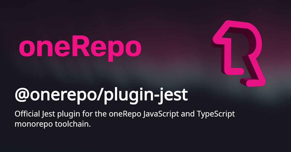 @onerepo/plugin-jest 🚀 oneRepo